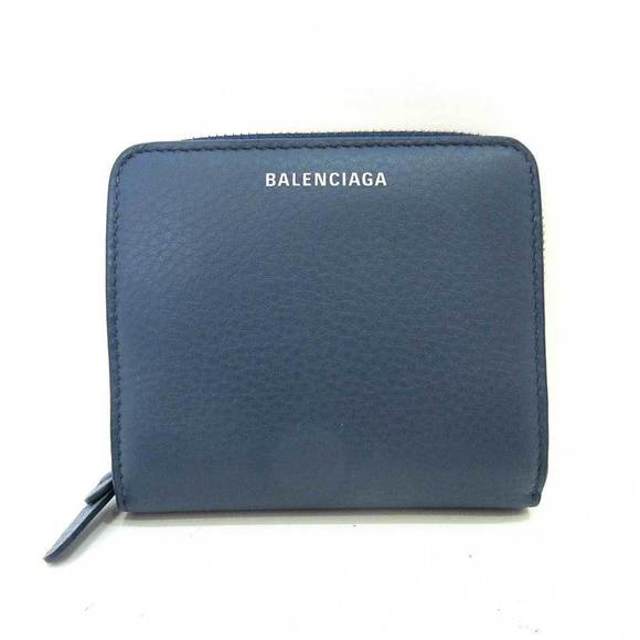 Balenciaga | Accessories | Balenciaga Wallet Everyday Bifold Mini Blue ...